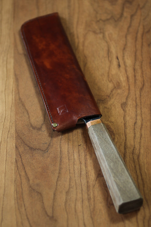 Timber Italian leather knife sheath